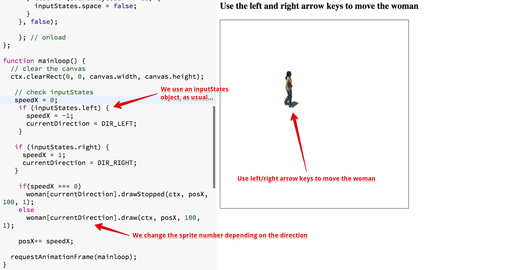A small sprite animation framework – HTML game