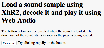 Load and play sound samples – HTML game