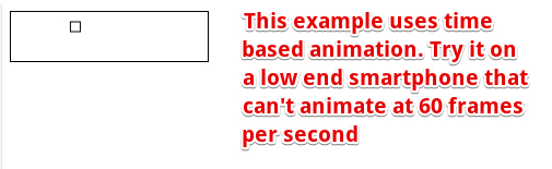 Measuring time between frames – HTML game