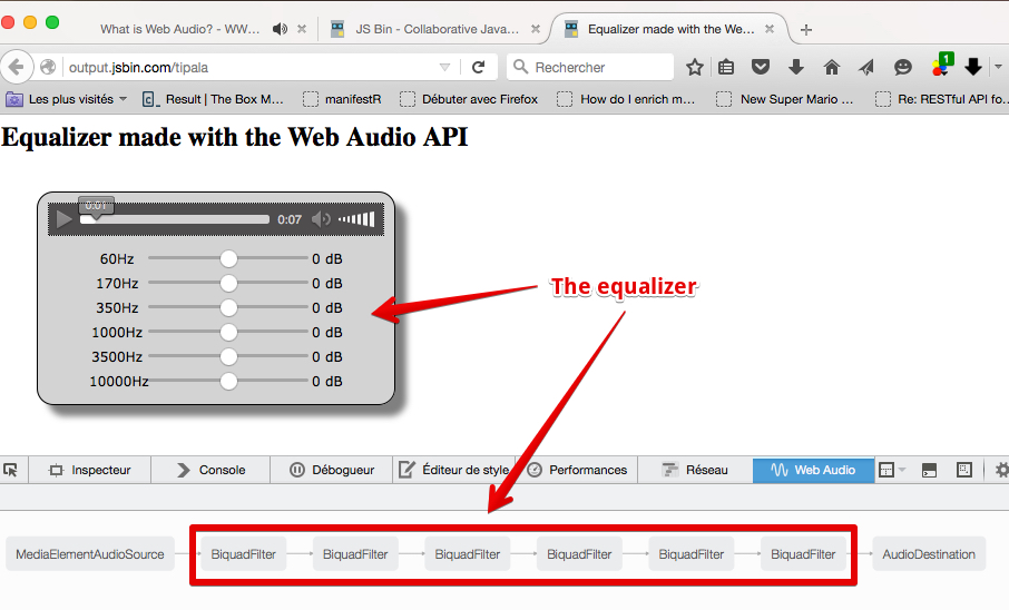 Writing an equalizer using biquad filters – HTML game